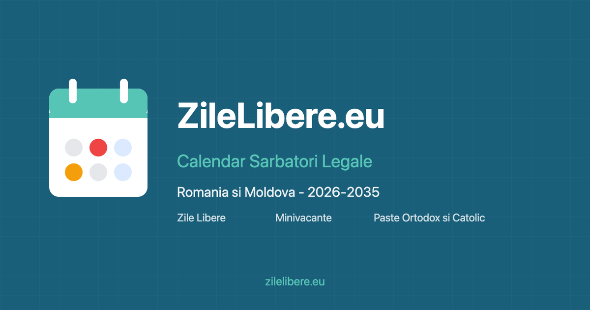 Public Holidays 2026 Romania - Complete Calendar | ZileLibere.eu